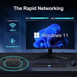 Intel NUC 11 NUC11PAHi5 16GB DDR4 RAM,512GB SSD,Win 11 Pro Mini PC,Core i5-1135G7 CPU 8M Cache, up to 4.20 GHz Mini Desktop Computers, Thunderbolt 3/Support 8K/WiFi 6/4K Quad Display/Bluetooth 5