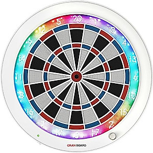 GRANBOARD 3S White Edition LED Bluetooth Dartboard