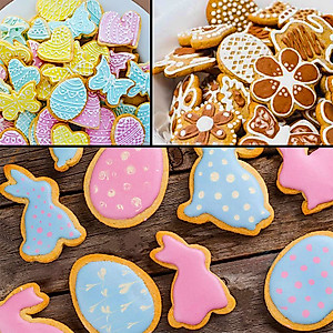 32Pcs Stainless Steel Cookie Cutter Set - Easter Cookie Cutter Set & Mini Cookie Cutters Set (8Pcs + 24Pcs)