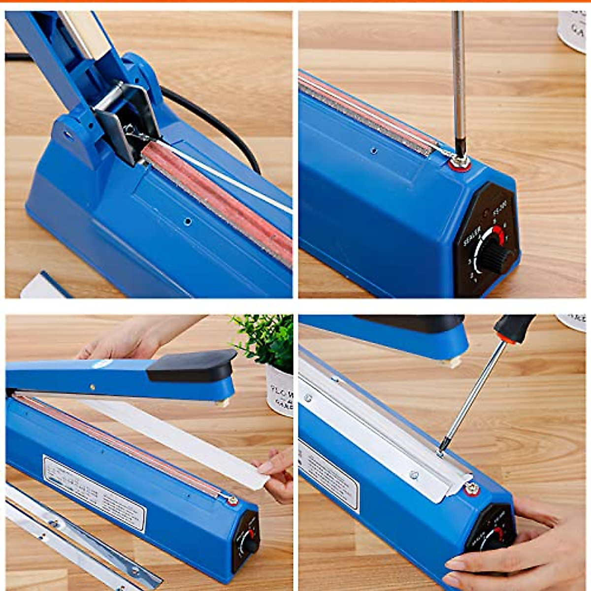 Heat Sealer Strips Sealer Replacement Element Grip 5 Pcs Heat Seal Strips Replacement Elements Impulse Sealer Heating Strips 200mm Machine Machine Heating Strip for Sealer