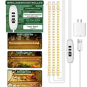 Bamboo Plant Stand with Grow Lights Multiple Flower Ladder Planter Pot Holder Hanging Plant Shelf Rack Display Organizer for Indoor Outdoor Patio Garden Corner Balcony Living Room Tall 3Tier 12 Potted