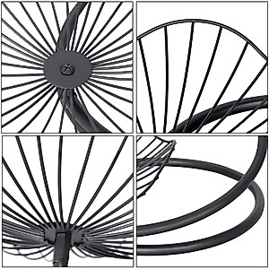 RAUVOLFIA 3-Tier Fruit Basket Holder Decorative Fruit Bowl Stand, Dining Table & Kitchen Counter Organizer, Black