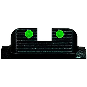 HIVIZ unisex adult HiViz MPLW11 Interchangeable LITEWAVE Rear Handgun Sight for Smith Wesson M P Full Size Compact E, Green, Red, and Black, One Size US