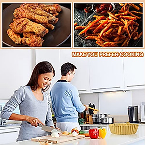 Air Fryer Silicone Pot, Air fryer liners,air fryer accessories,Easy to clean,air fryer parchment paper can be used on both sides,Unique stripe distribution increases baking effect by 10%(2PCS)