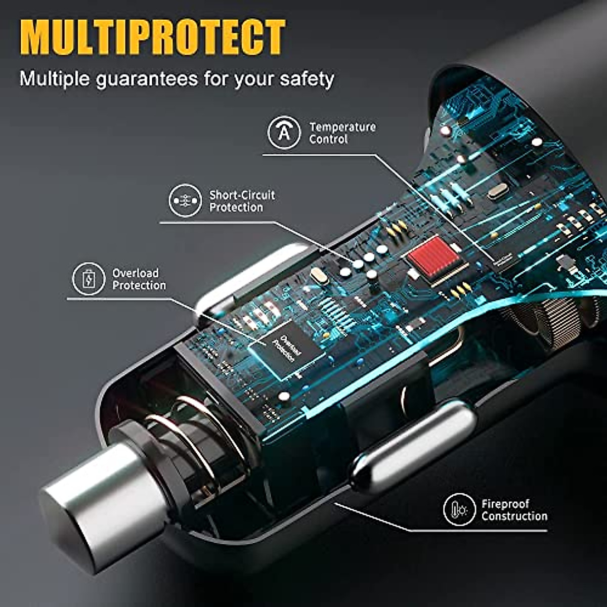 USB C Car Charger Adapter 30W Fast Charge, 12V USB Car Charger Cigarette Lighter Adapter, Car Phone Charger Fit iPhone 13/13 Pro/13 Pro Max/12/12 Pro/12 Mini, Galaxy S22/S10, iPad Pro and More