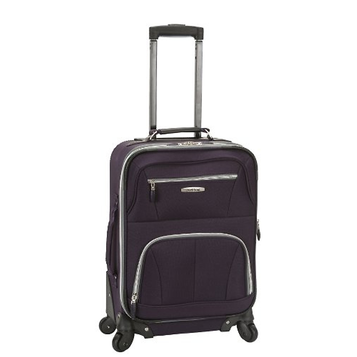 Rockland Pasadena Softside Spinner Wheel Luggage, Purple, Carry-On 20-Inch