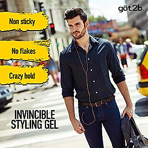 Got2b Ultra Glued Invincible Styling Hair Gel, 6 oz (Count of 3)