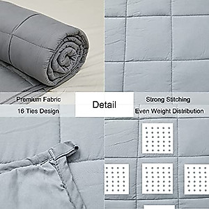 FindPanda Weighted Blanket Adult 17 lbs King Size 78"x85" Dark Grey, Premium Fabric with Glass Beads
