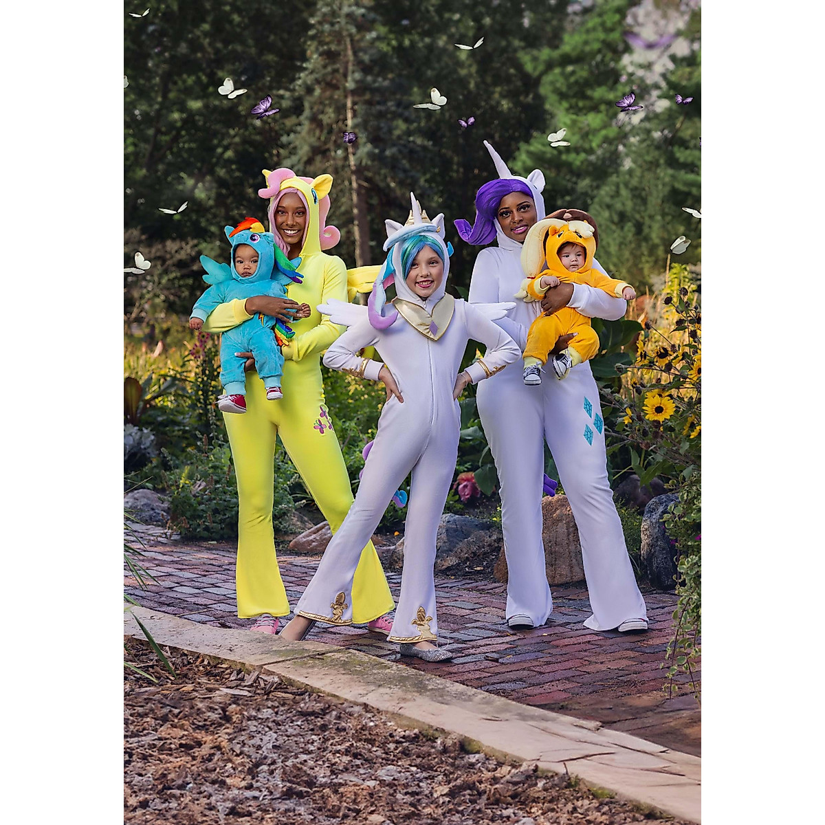 My Little Pony Fluttershy Women's Costume - Hooded Jumpsuit with Wings, Tail & Ears