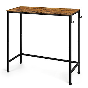 BTY Narrow Console Table Small Entryway Table Industrial + Narrow Console Table with 2 Drawers Small Industrial Entryway Table with Drawers