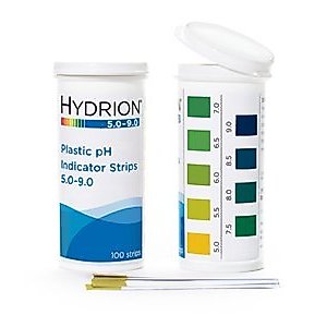 pHydrion 9400 Plastic pH Indicator Strips, 5.0 to 9.0, flip top Vial Packaging