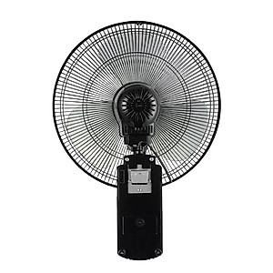 SPT SF-16W90 16″ Wall Mount Fan in Black with Remote Control, Oscillation and Timer (Corded Electric)
