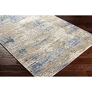 Mark&Day Area Rugs, 8x10 Zethuis Modern Medium Gray Area Rug Gray Blue Cream Carpet for Living Room, Bedroom or Kitchen (8' x 10')