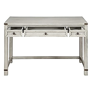 OSP Home Furnishings Baton Rouge Traditional Home Office Writing Desk, Champagne Oak Finish