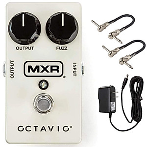 MXR M267 Octavio Fuzz Pedal Bundle with 2 MXR Patch Cables and Power Supply