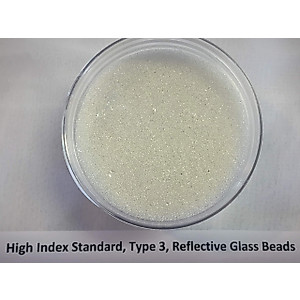High Index Standard Type 3 Reflective Glass Beads 1 Pound