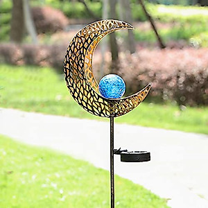 SHICHAO Solar Outdoor Waterproof Lights, Crescent-Shaped Appearance, Suitable for Garden Decoration, can Also be Given to Friends as a Landscape Decoration for Christmas Parties.