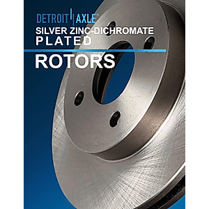 Detroit Axle - Front Brake Kit for 2008-2011 Ford Focus Brake Rotors and Ceramic Brakes Pads 2009 2010 Replacement : 10.83" inch Rotor