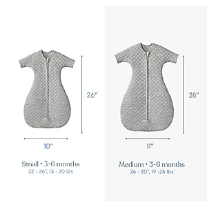 HALO Easy Transition Sleepsack Wearable Blanket, TOG 1.5, Heather Grey, Small