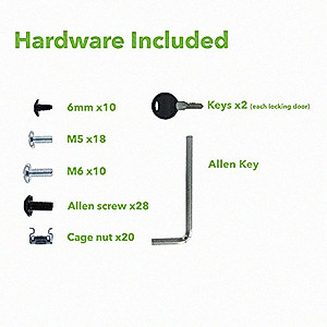 NavePoint 18U Deluxe IT Wallmount Cabinet Enclosure 19-Inch Server Network Rack with Locking Glass Door 16-Inches Deep Black with Shelves