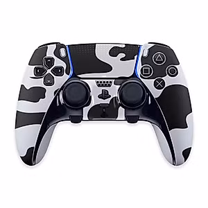 MightySkins Skin Compatible with PS5 DualSense Edge Controller - Cow Print | Protective, Durable, and Unique Vinyl Decal wrap Cover | Easy to Apply & Change Styles | Made in The USA