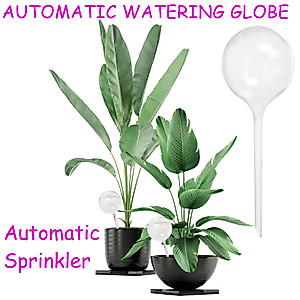 Jgalnim 10 PCS Large Clear Plastic Watering Globes,Plant Self-Watering Bulbs,Flower Automatic Water Device,Garden Waterer for Plant Indoor Outdoor Plants Flowers