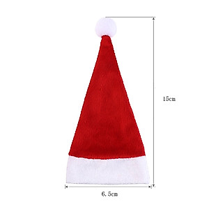 BESTOYARD Christmas Tableware Holder Silverware Holders Pockets Dinner Tableware Cutlery Case Bag Cover Santa Claus Hat Decor for Xmas Dinner Table Decorations 10pcs