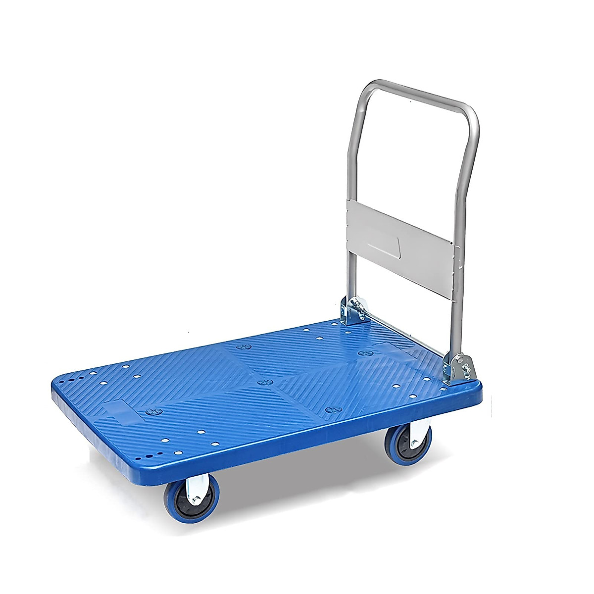 Hand Truck Platform Hand Truck with Quiet Wheels Moving Trolley Cart with Foldable Handle and High Weight Capacity for Factories Shops Folding Cart (Size : 63 * 105-ultramute)
