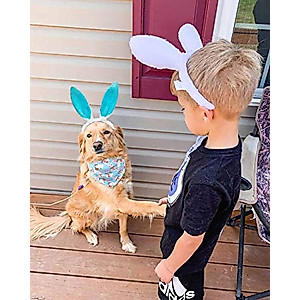 Dog Bunny Ears Headband and Pet Easter Bandana