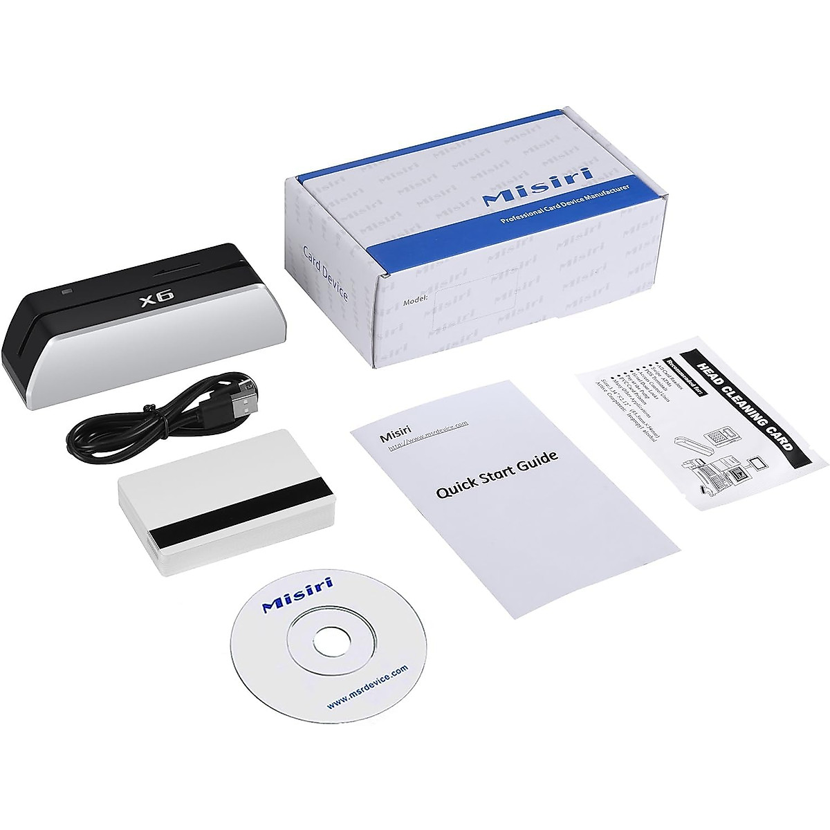 Misiri X6 Smallest USB 3 Tracks Mag VIP Card Reader Writer Encoder