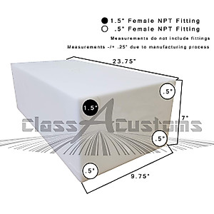 Class A Customs | 7 Gallon RV Concession Fresh Water Tank with 12 Volt Water Pump | T-0700-PUMP