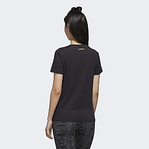 adidas Womenomen E Tee, Black/Copper Metallic, Small