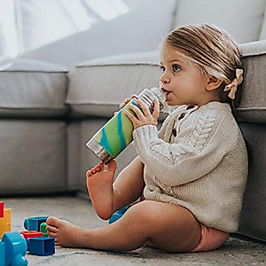 Pura Kiki XL Sipper Spouts with Silicone Sip Spouts, 6 Months+, Tinted Blue, 2-Counts