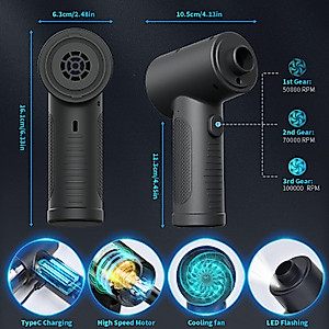 Compressed Air Duster-Vacuum Keyboard Cleaner-Air Blower 3-in-1-100000RPM-Electric Air Dusters-Replace Compressed Air Cans for PC,Computer Keyboard,Car Dusterpc Cleaning