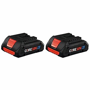 BOSCH GBA18V40-2PK 18V CORE18V® Lithium-Ion 4 Ah Advanced Power Battery, 2-Pack