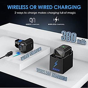 Eyoyo 2D Bluetooth Ring Barcode Scanner with Wireless Charging Dock,Left & Right-Handed Use, Wearable 1D QR Finger Hands Free Inventory Bar Code Reader Compatible for Tablet iPhone Android iOS PC