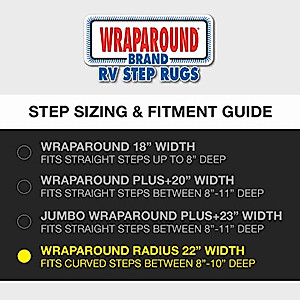 Prest-O-Fit 3-Pack 2-4050 Wraparound Radius RV Step Rug Stone Gray 22 in. Wide