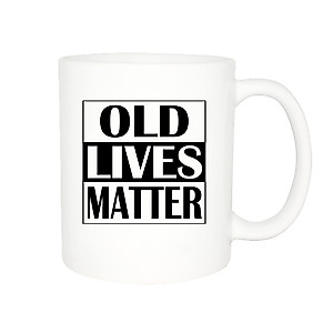 Rogue River Tactical Funny Gift Bundle - 20 Oz. Travel Tumbler Mug And 11oz Coffee Mug Old Lives Matter Senior Citizen Novelty Cup Combo Retirement Birthday Gag Gift Set Mom Dad Grandma or Grandpa