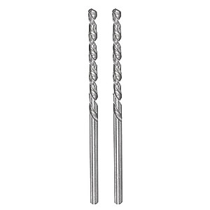 uxcell Solid Carbide Twist Drill Bits 2mm, Metric Left Hand Spiral Flutes Straight Shank Tungsten Steel Drilling Tool for Stainless Steel Alloy Metal, 2pcs