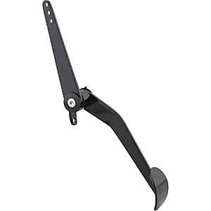 Spoon Accelerator Throttle Pedal, Black Powder Coated Steel, Splined Pivot Hub, Fits Most Vehicles, Base Width .590", Base Length 2.430", Mounting Holes Centerline 1.90"