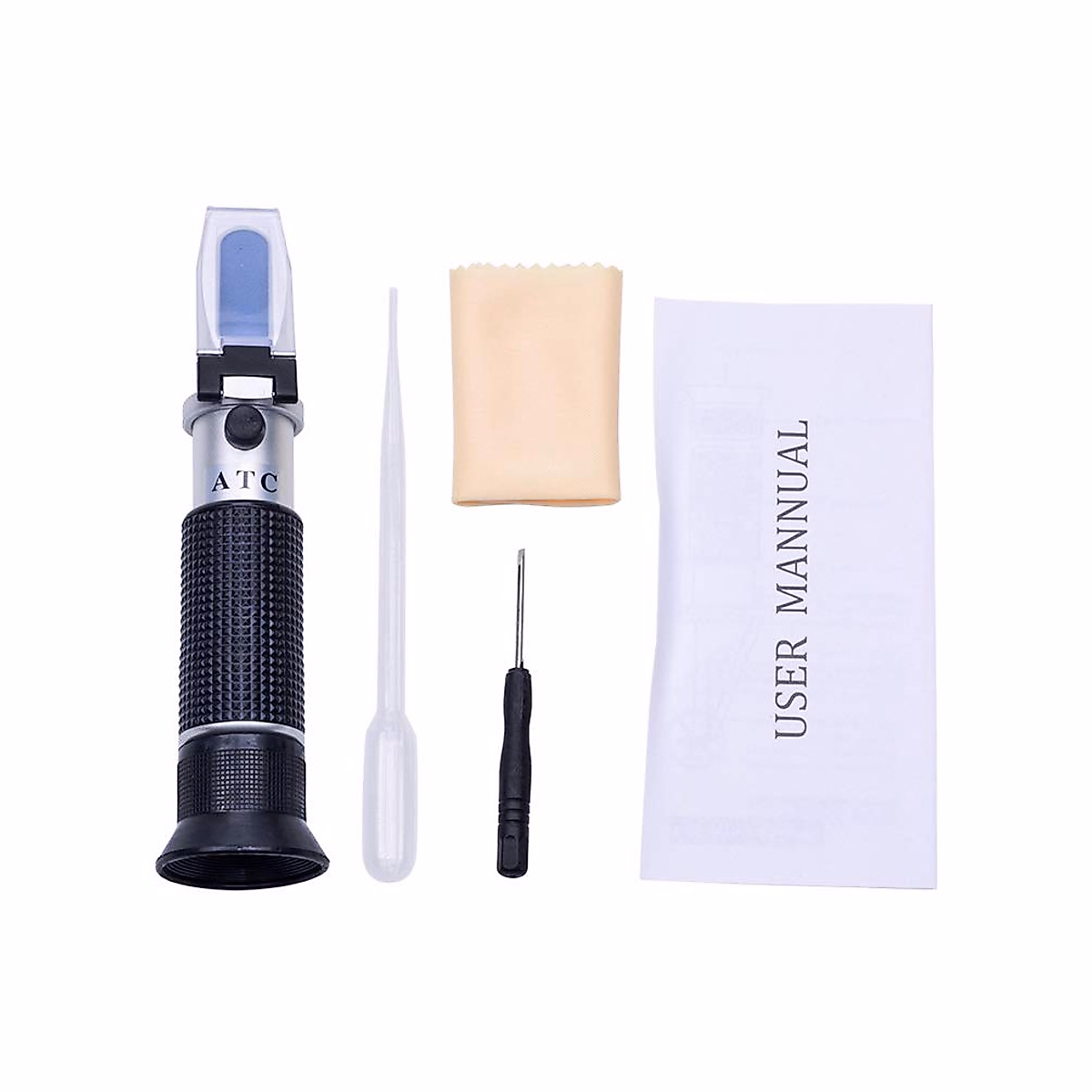 Meichoon 0~32% Brix Refractometer with ATC Digital Handheld Refractometer for Sugar, Food, Fruit, Beverages Honey DH14