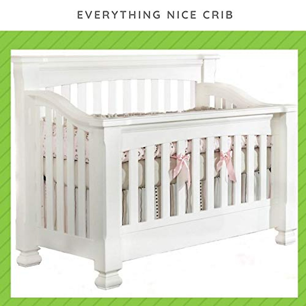 Full-Size Conversion Kit Bed Rails for Baby's Dream & Cocoon Cribs | Multiple Finishes Available (Snowdrift)