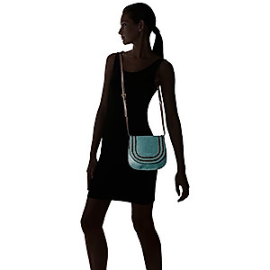 Tignanello Boho Classic Vintage Leather Saddle Bag, Juniper/Dark Brown