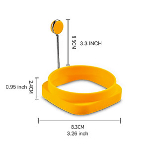 Egg rings, silicone fried egg rings, round egg cooker rings, double-sided fried egg rings for breakfast cooking, fried egg rings non-stick mold - 5 Pack