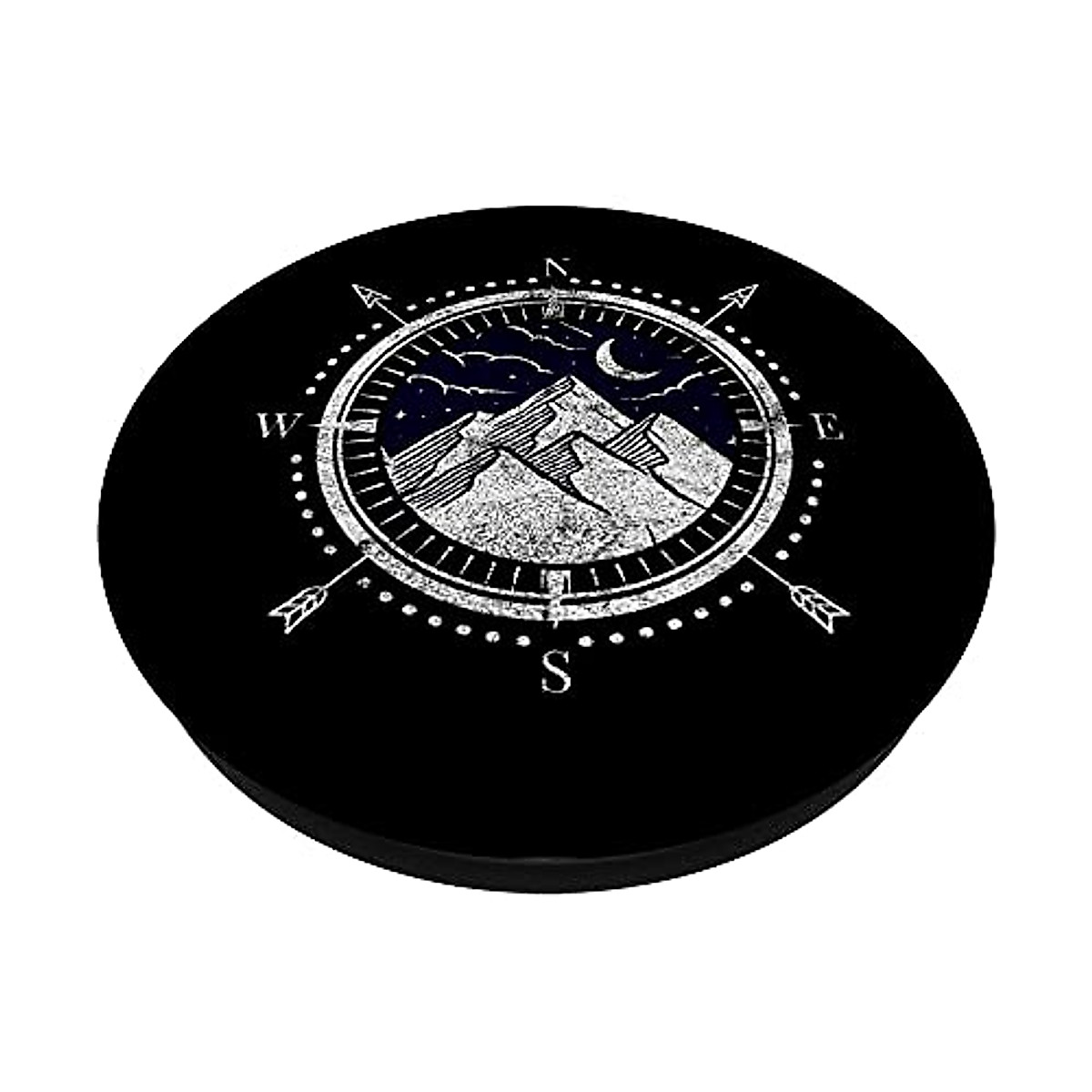 Landscape Lattitude Mountain Outdoors Compass Hiking Camping PopSockets PopGrip: Swappable Grip for Phones & Tablets