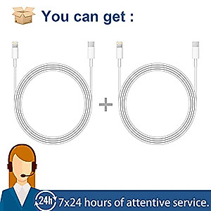 iPhone Fast Charger Lightning Cable [Apple MFi Certified] 2-Pack USB-C to Lightning Cable (6.6Ft) Fast Charging Compatible with iPhone14/14 Plus/14 Pro/14 Pro Max/13/13pro/12/12 Pro/12 Pro Max/11/iPad