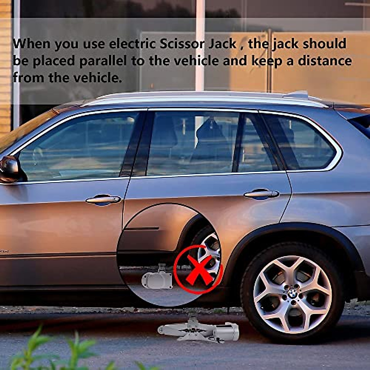 Simpleout Electric Car Jack Kit - 3 Ton Vehicle Floor Jack Cars and Truck Scissor Jack Lift Trailer Jack Stands Roadside Emergency Tire Repair Kit with Power Impact Wrench