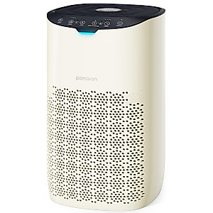 POMORON Air Purifiers for Home Large Room Up to 3500Ft² with Air Quality Sensor&Auto Mode, UV, Efficient HEPA Air Purifiers Filter 99.97% of Pollen Allergies Smoke Dust Pet Dander, Off White