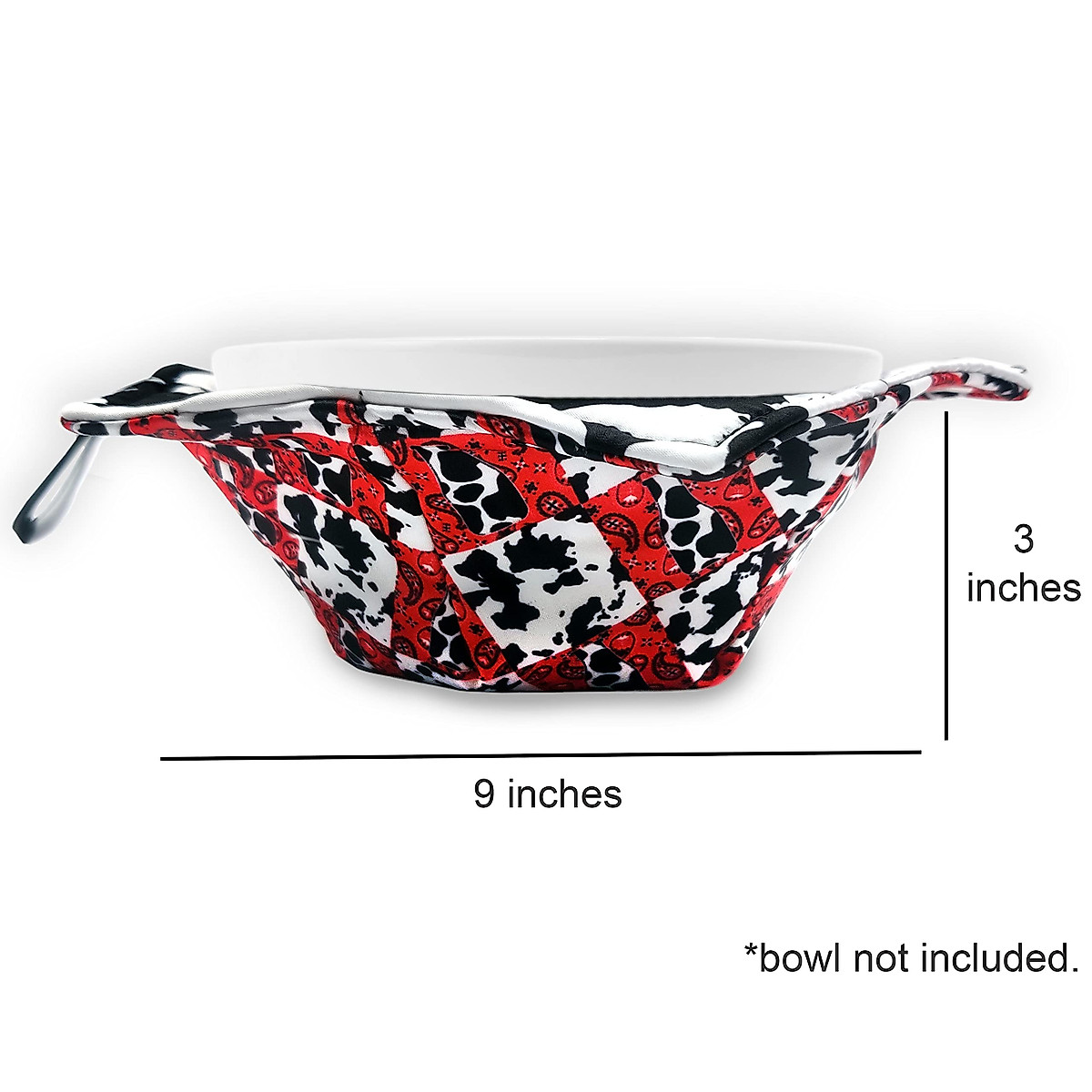 Cow Print Kitchen Microwave Bowl Holders 2 Pack for Hot Food Set of Bowl Potholders Soup Bowl Cozy Bowl Hot Pads Hot Bowl Holder Multipurpose Hot Heat Proof Plate Holder Pot Holders for Bowls