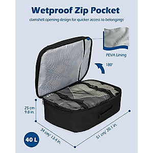 Hynes Eagle Travel Backpack 40L Flight Approved Carry on Backpack Men Large Cabin Weekender Laptop Backpack Women 15.6 inches Grey 2018